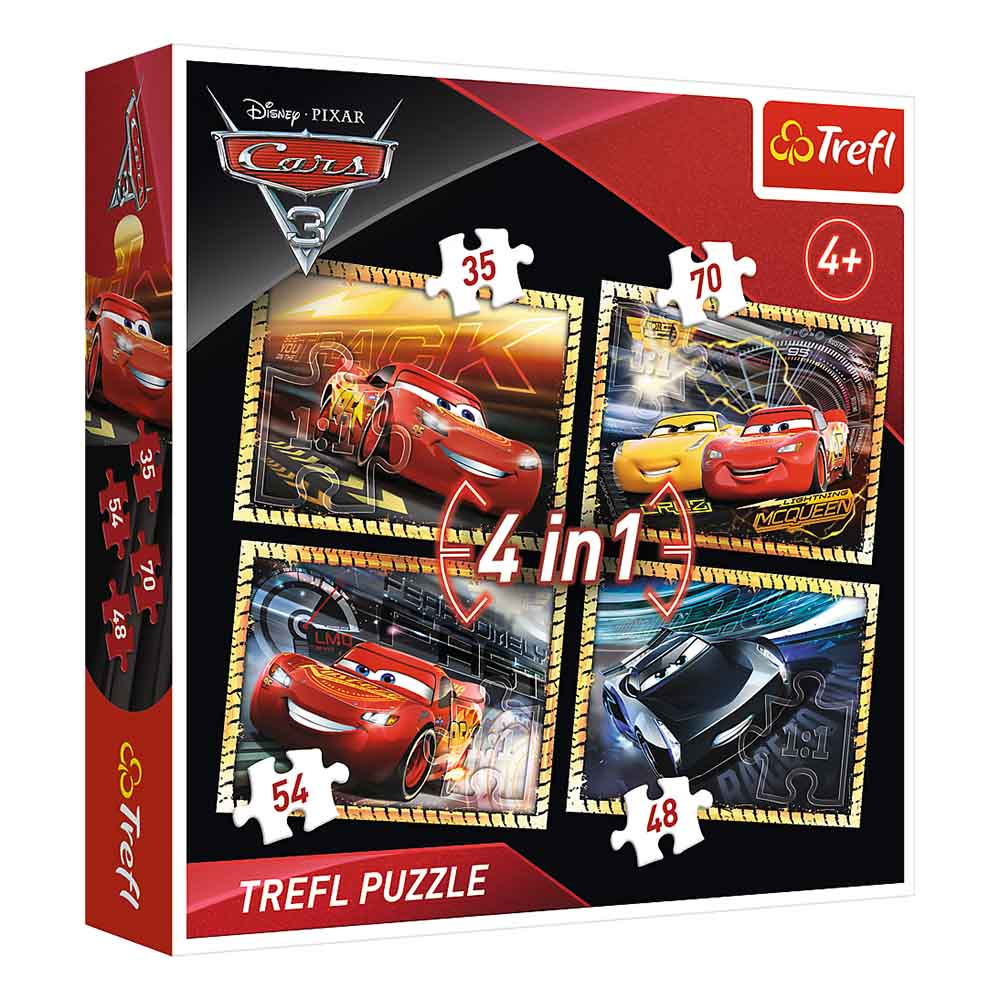 4 in 1 Puzzle - Disney Cars - Lindaxx
