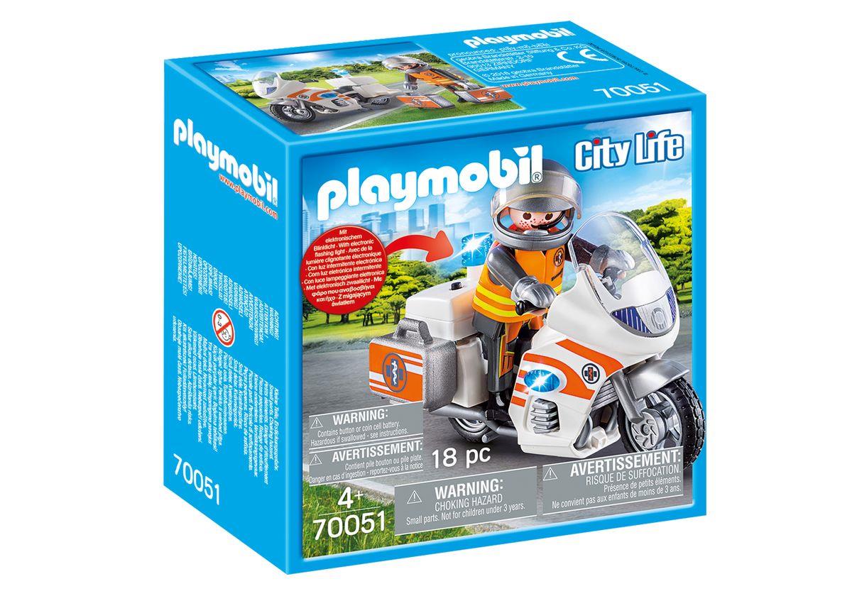 PLAYMOBIL® City Life Notarzt-Motorrad mit Blinklicht - Lindaxx